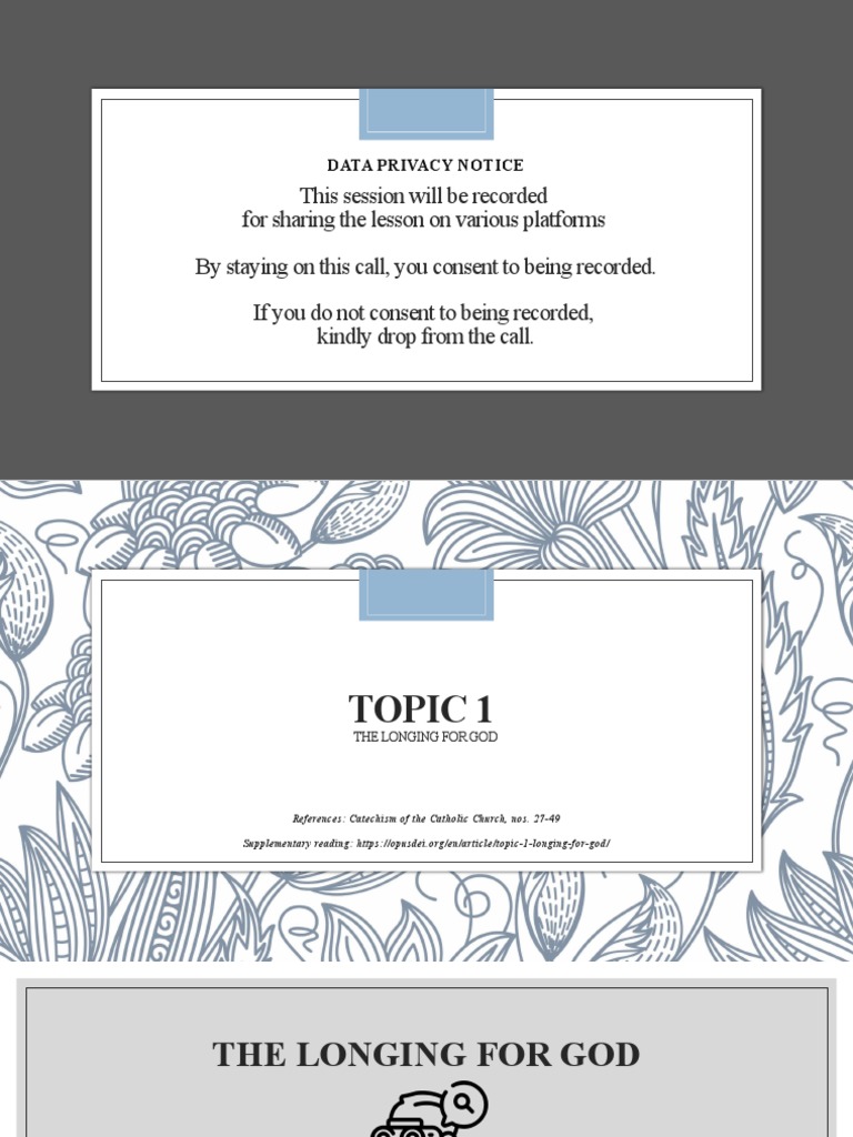 1 The Longing For God | PDF | God | Truth