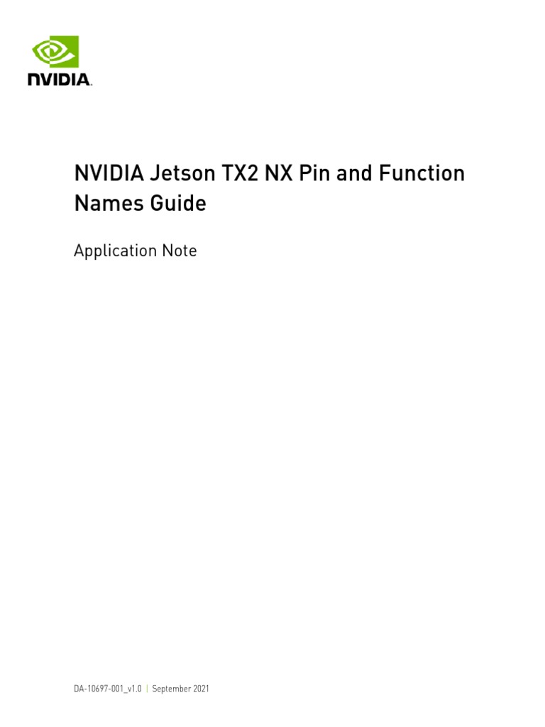 Jetson TX2 NX Pin and Function Names Guide DA-10697-001 v1.0 | PDF ...