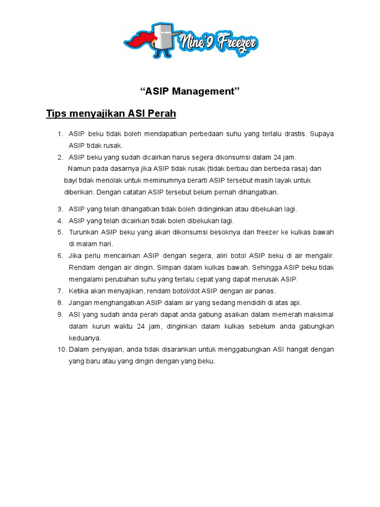 Tips Management ASI Perah | PDF