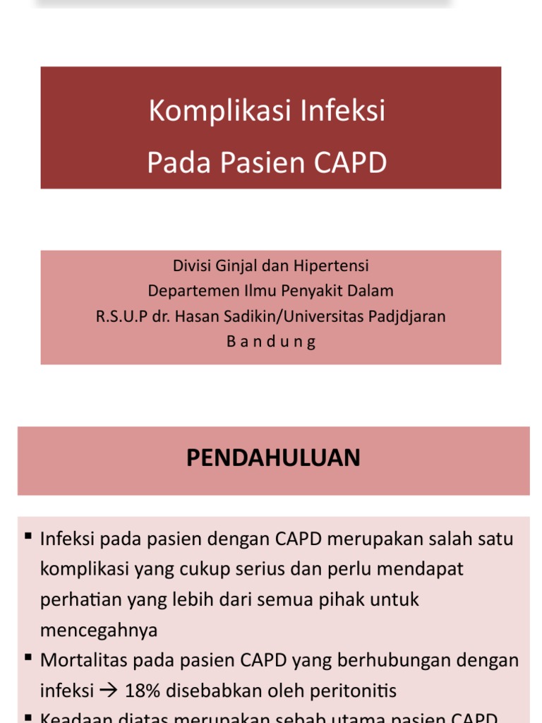 Komplikasi Infeksi pada Pasien CAPD | PDF