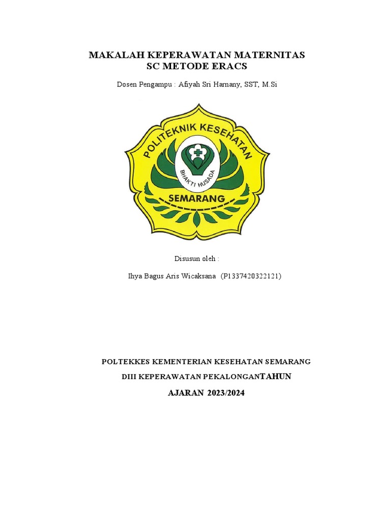 Metode ERACS untuk SC | PDF | Sains & Matematika