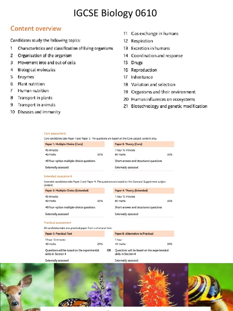 IGCSE Biology: Characteristics & Classification | PDF | Organisms | Leopard