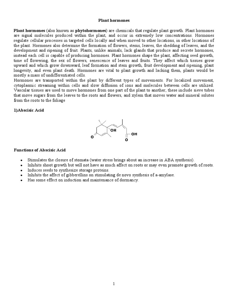 Plant Hormones | PDF | Plant Hormone | Auxin