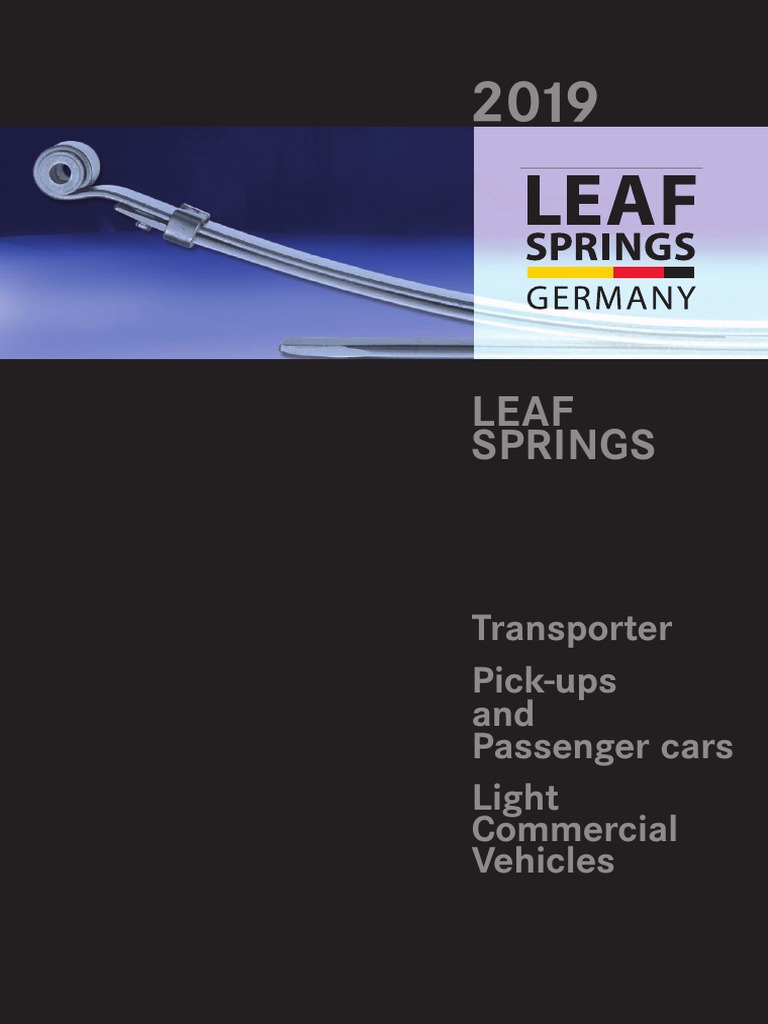 Leaf Spring Catelog Blattfedernkatalog - EN - 2019 | PDF | Fibre ...