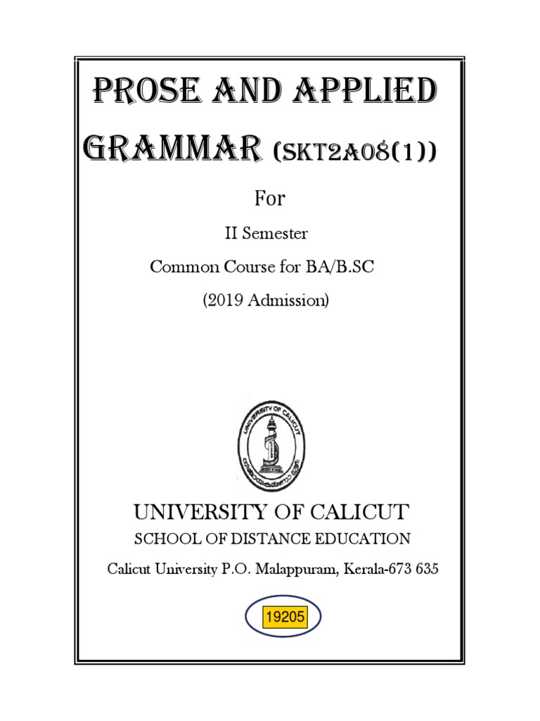 II Sem. Sanskrit - Prose & Applied Grammar | PDF | Sanskrit | Linguistics