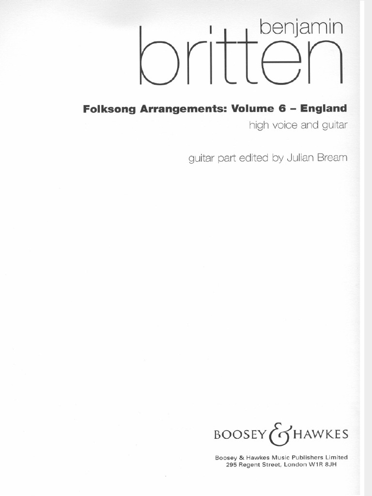 Britten Folksongs & Arrangements | PDF