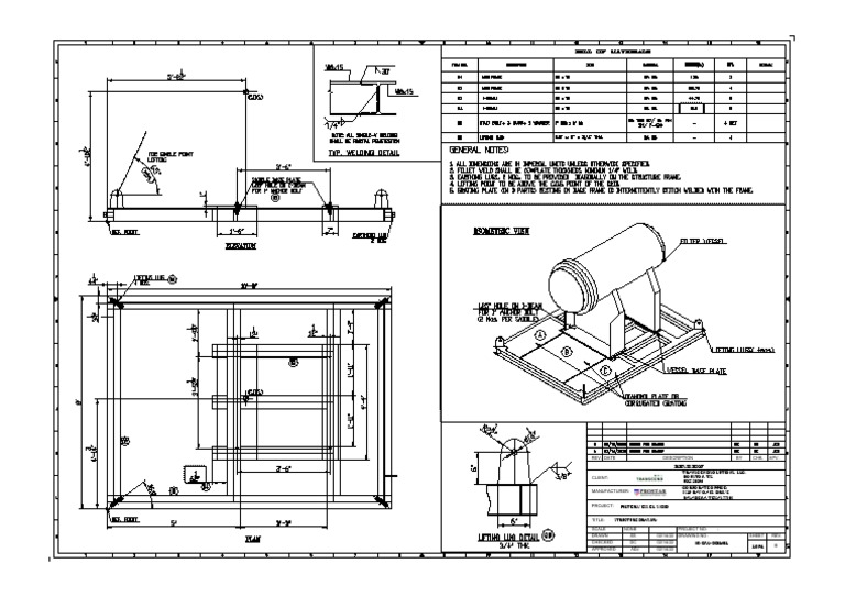 Skid Frame Drawing - Rev.B | PDF