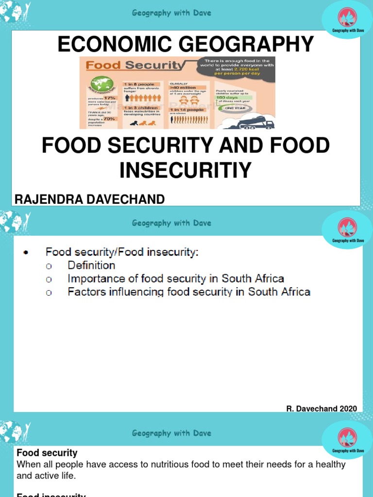 9 Geo GR 12 Economic Geog - Agriculture - Food Security and Food ...