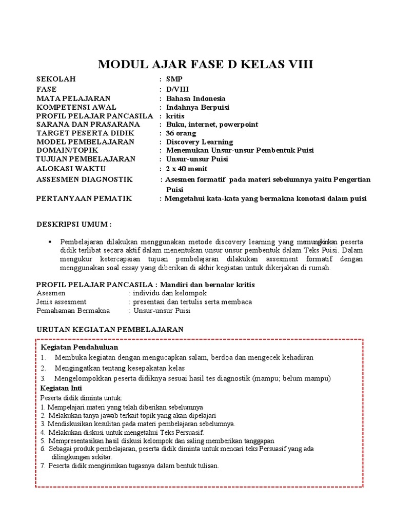 Modul Ajar Bab 4 (Pertemuan 2) | PDF