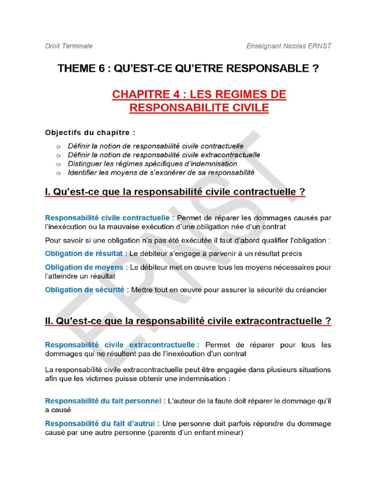 Chapitre 4 Droit TSTMG | PDF