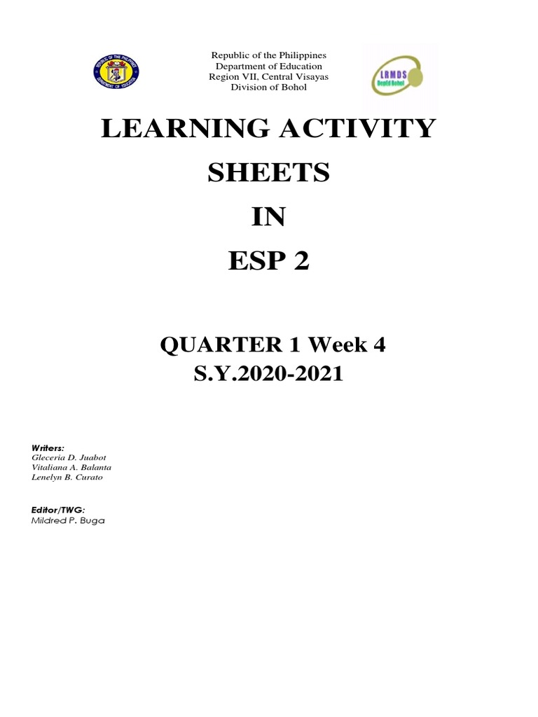 Esp2 - Q1 - Las - WK4 | PDF