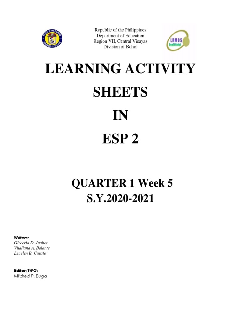 Esp2 - Q1 - Las - WK5 | PDF