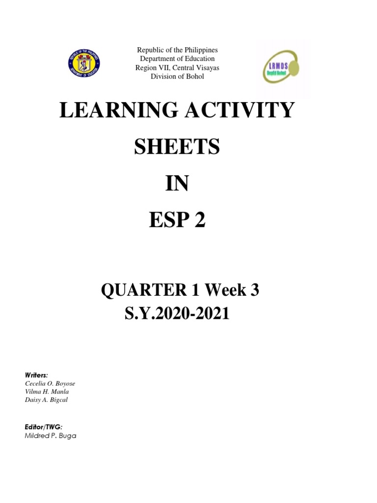Esp2 - Q1 - Las - WK3 | PDF