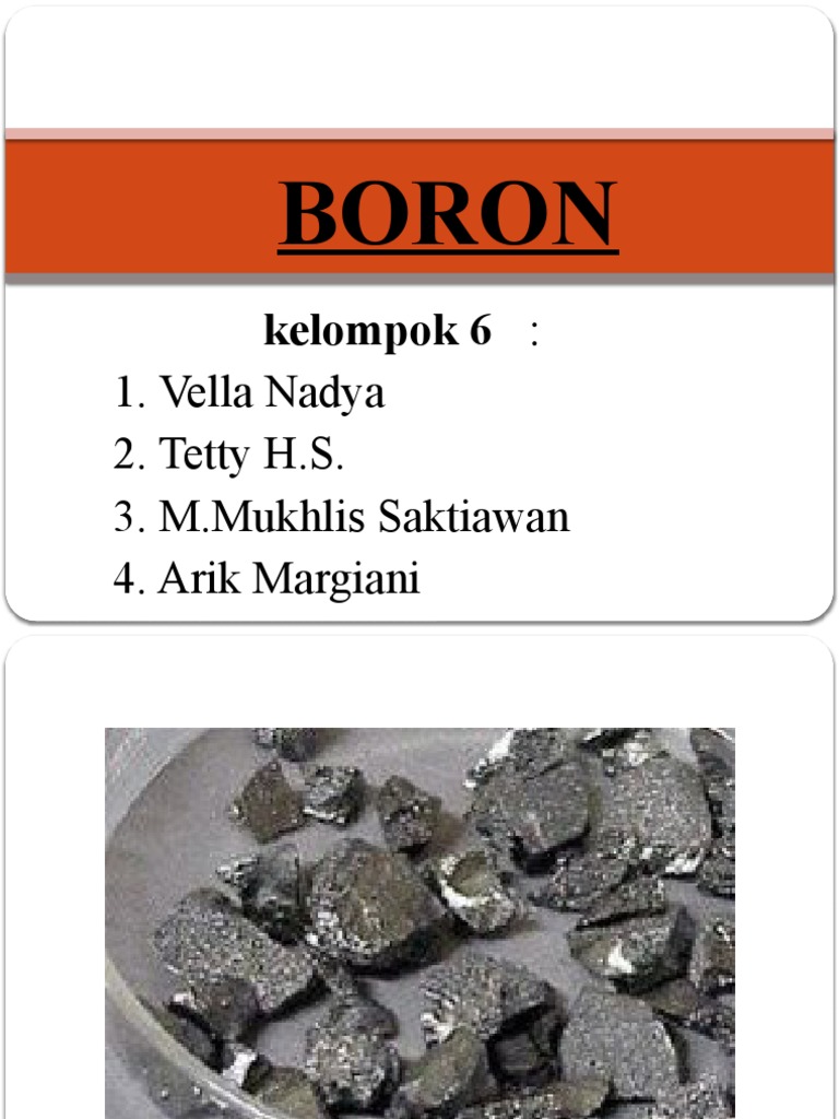 Kelimpahan, Sifat, Asam Borat, Oksida Boron | PDF