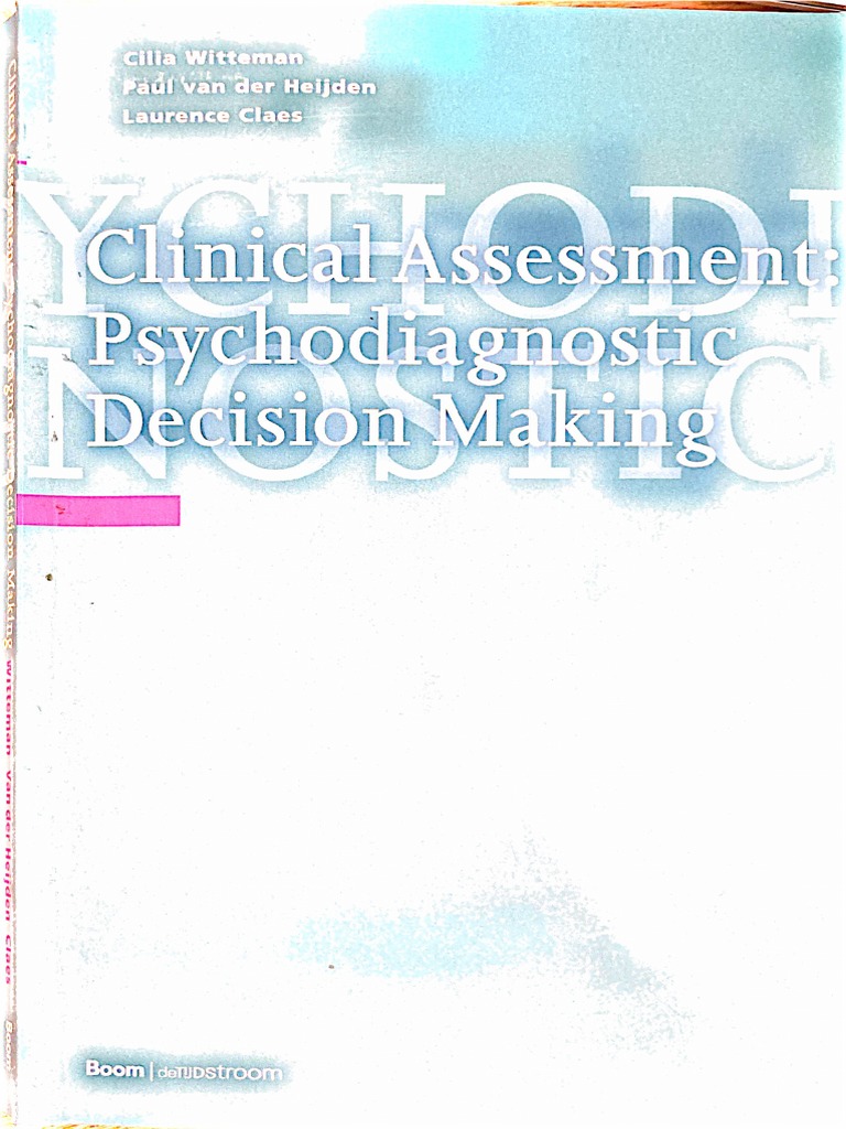 Clinical Assessment Psychodiagnostic Decision Making | PDF | Mental ...