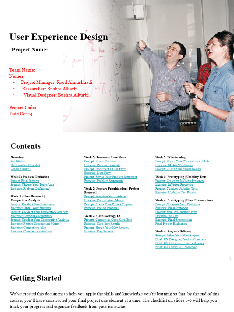 UXD - Hub Project Guide - Bushra's | PDF | Usability | Computing