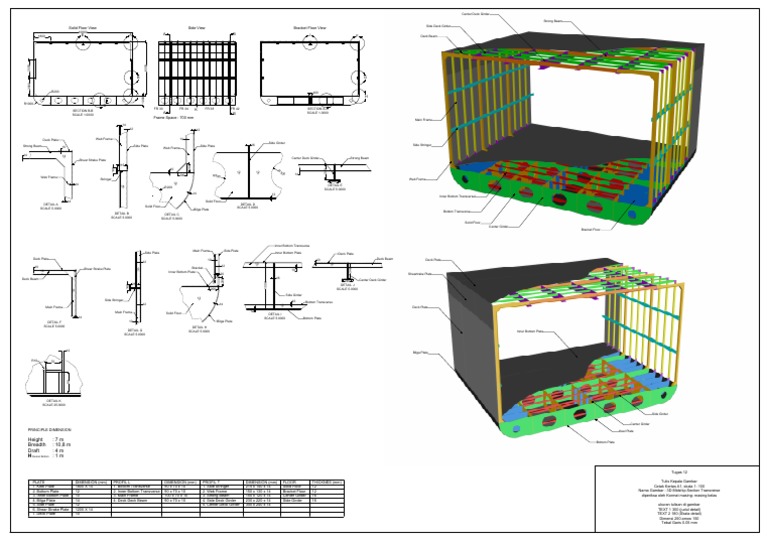 Tugas 12 3D Midshi Section Transversel Cons 04042019 | PDF | Deck (Ship ...