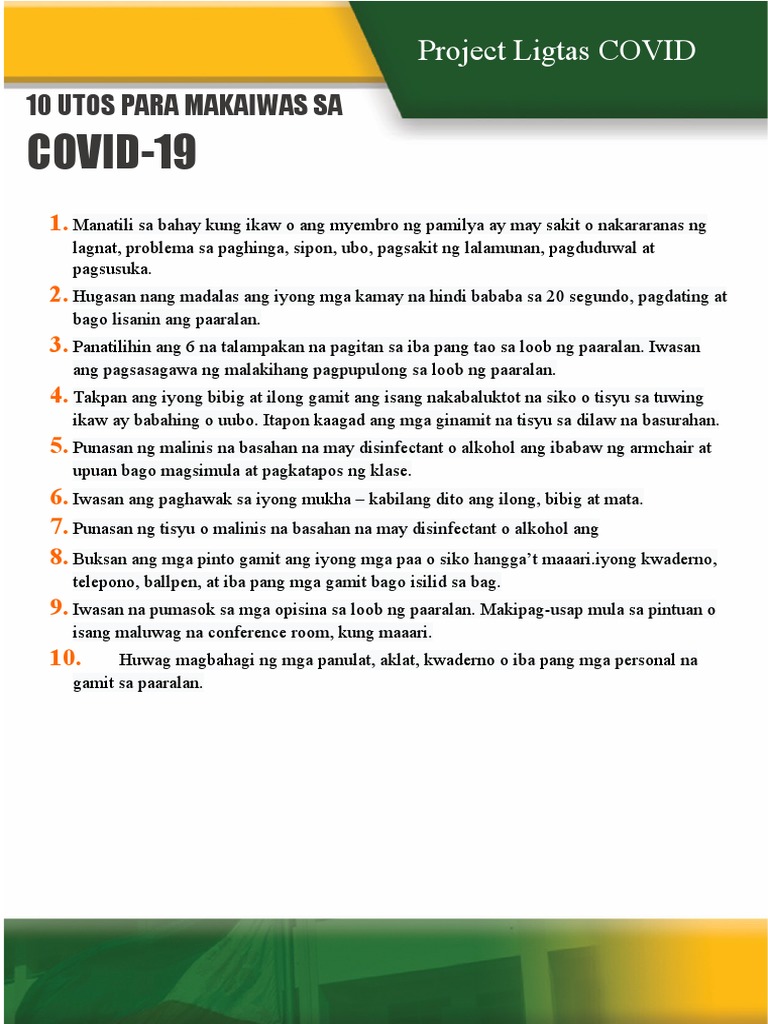 10 UTOS For Desks (2 Sheets Per Page) | PDF