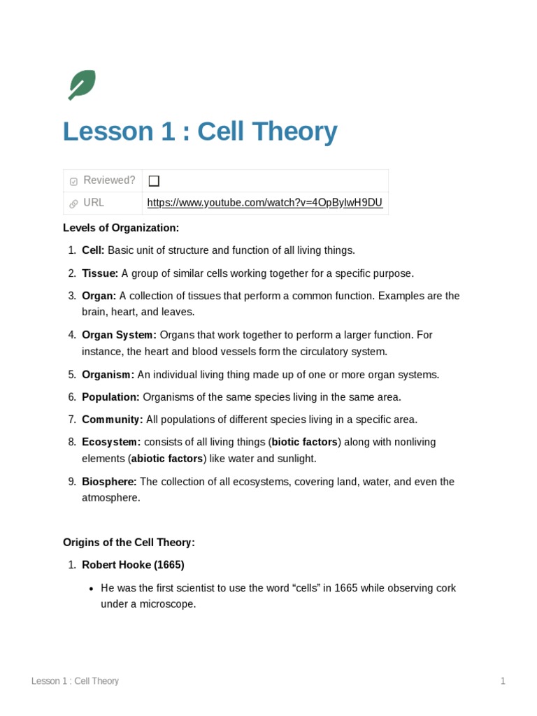 Module 1 | PDF | Cell (Biology) | Organisms