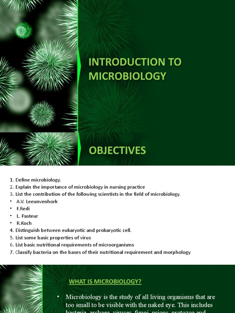 Introduction To Microbiology | PDF | Virus | Microbiology