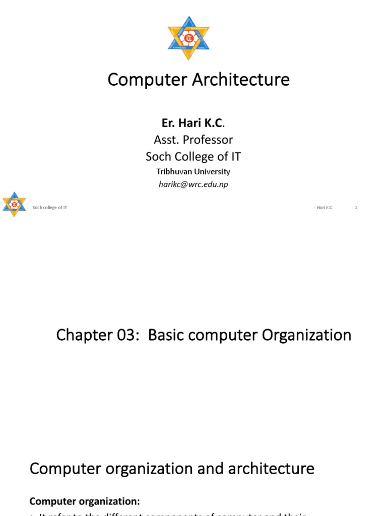 ch3 Computer Architecture | Descargar gratis PDF | Central Processing Unit | Input/Output