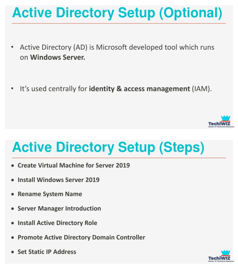 Active Directory Setup | PDF Active Directory Setup | PDF