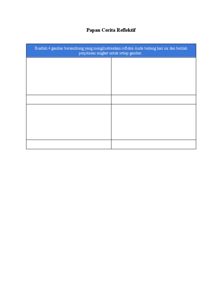 Refleksi Model Papan Cerita Reflektif I Pdf