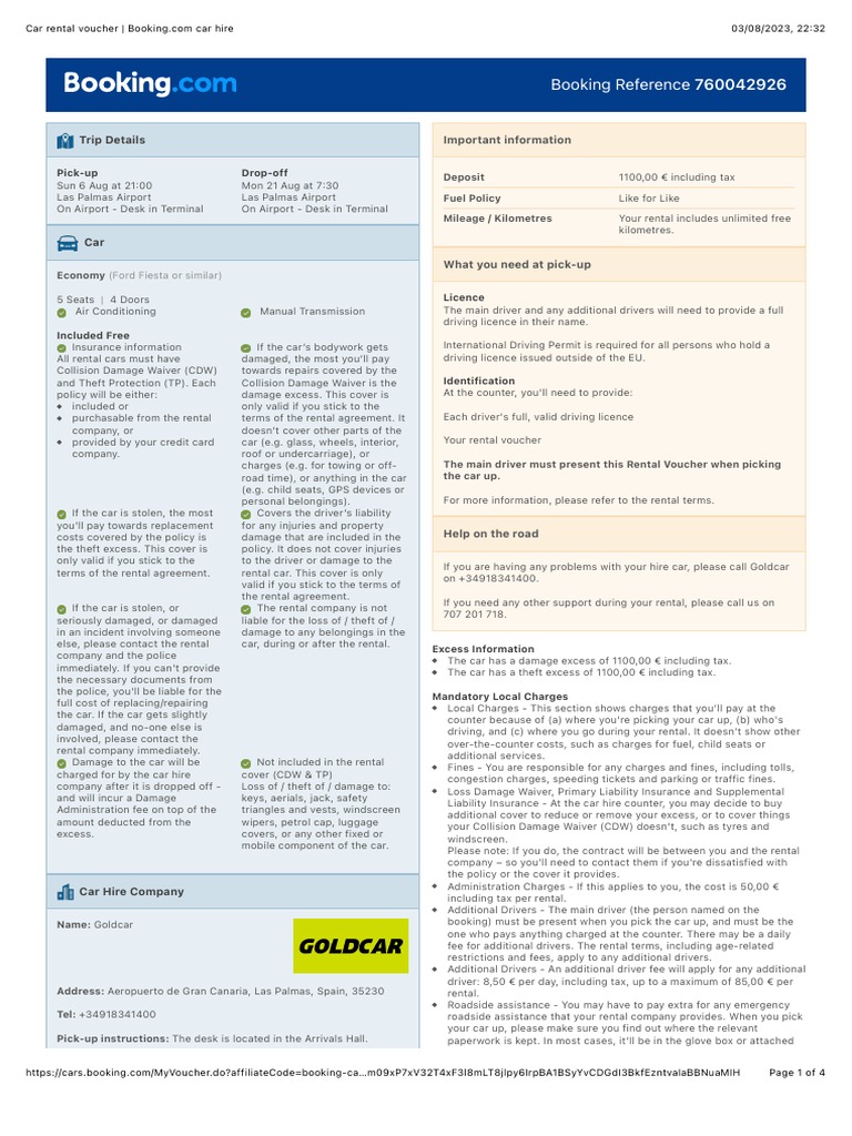 Carro 2 | PDF | Legal Liability | Car Rental