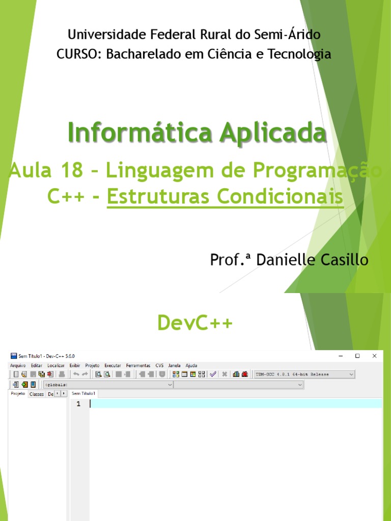 Aula 18 - Linguagem de Programação C++ - Estruturas Condicionais | PDF ...