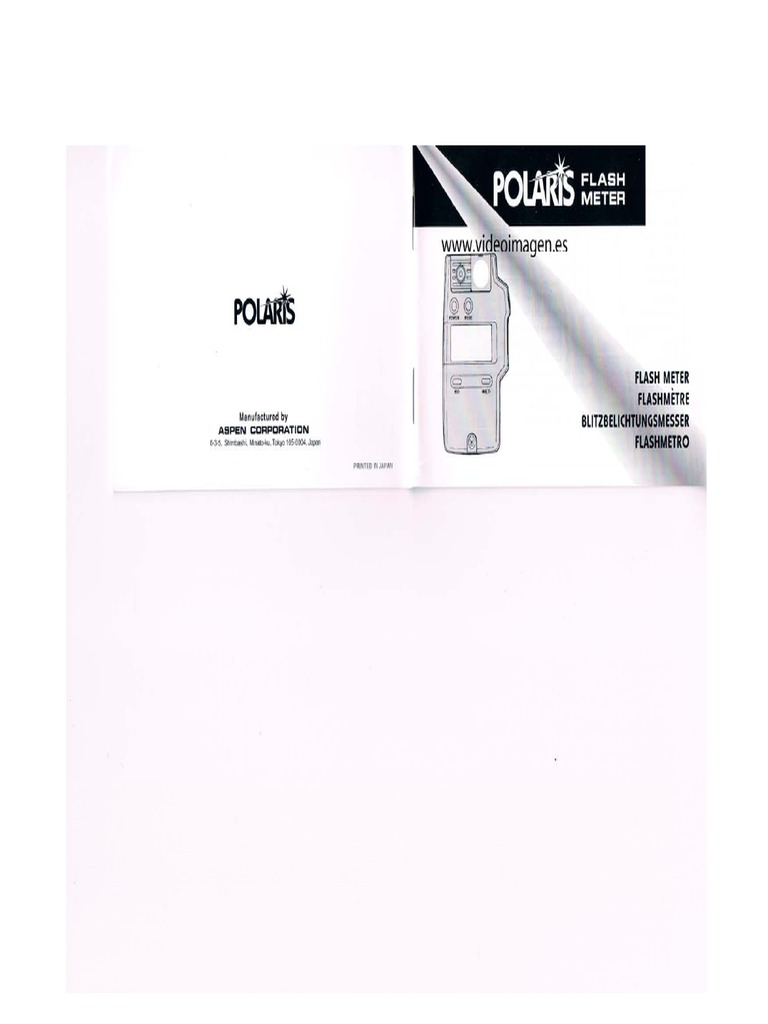 Manual de Instrucciones Fotometro Polaris | PDF
