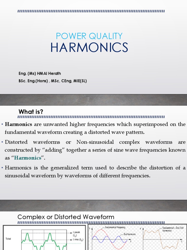 Lec 4 Harmonics | PDF | Alternating Current | Physical Quantities