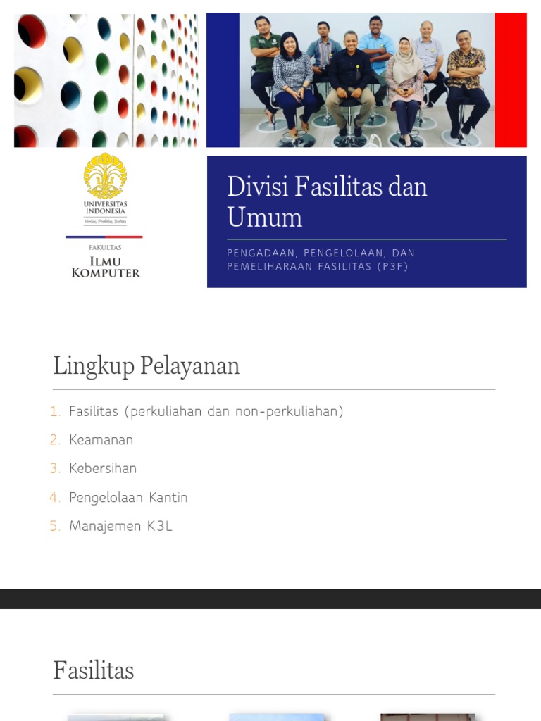 Pengelolaan Fasilitas Fasilkom UI | PDF