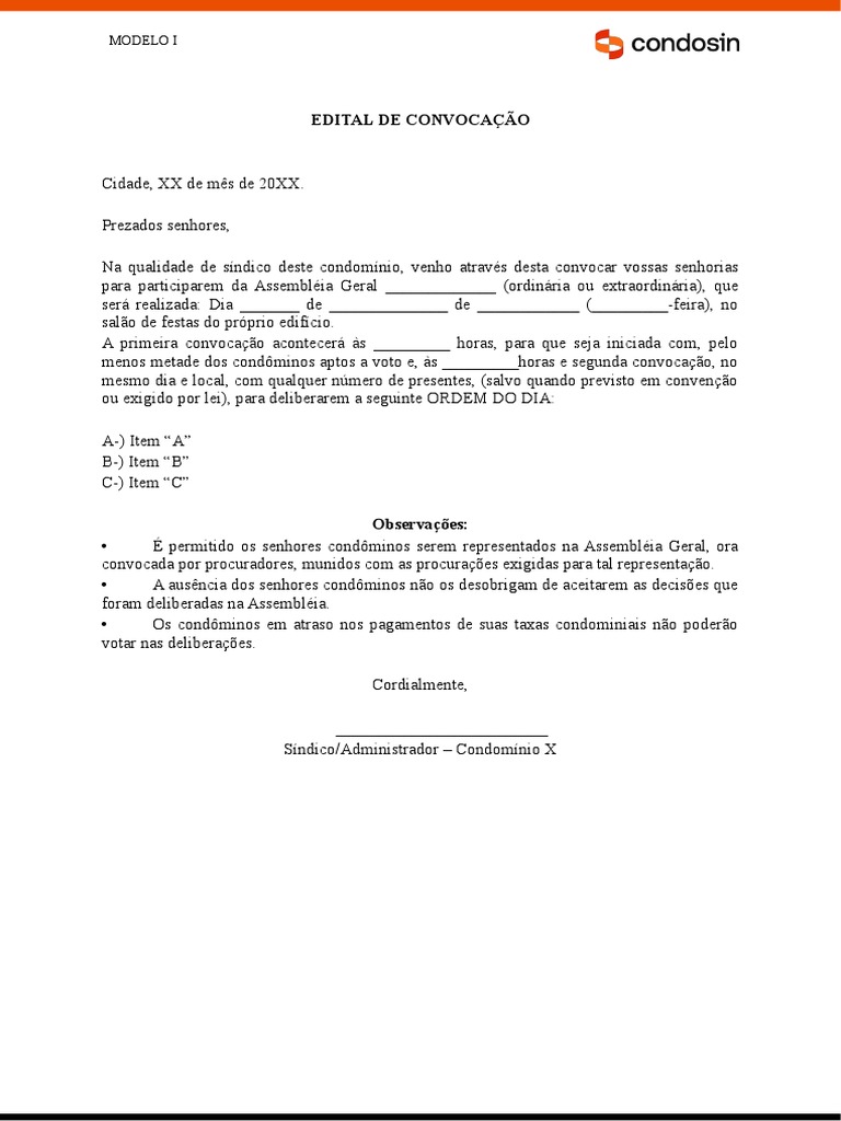 Modelo Edital 01 | PDF