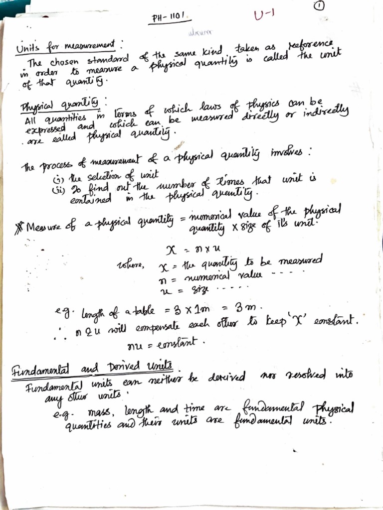 PH11101 Class1 | PDF