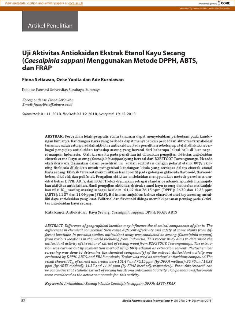 Jurnal Penelitian Kimia | PDF | Kesehatan Holistik