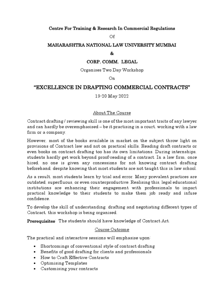 Contract Drafting | PDF | Business | Justice