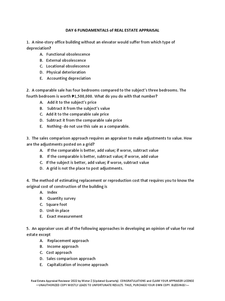 Real Estate Appraisal Fundamentals 2022 | PDF | Real Estate Appraisal ...