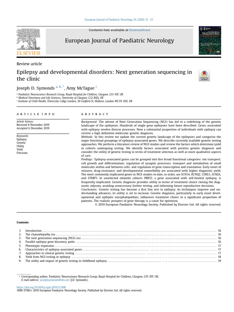 Genetic Testing for Epilepsy Insights | PDF | Epilepsy | Genome Wide ...