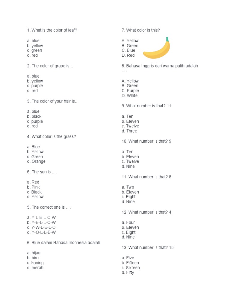 Soal Bahasa Inggris Sd Download Free Pdf Electromagnetic Spectrum Image Processing
