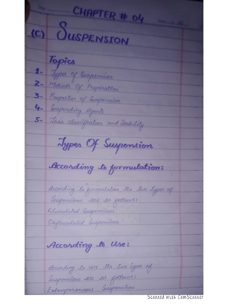 Suspension Notes | PDF