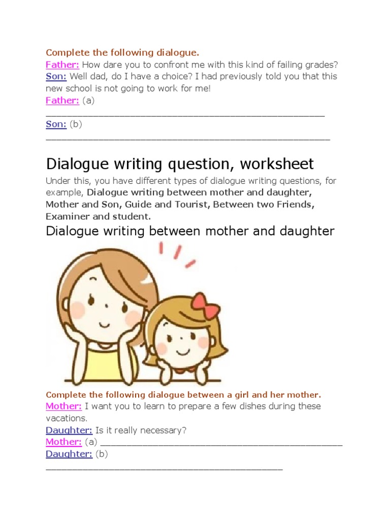 Dialogue Exercises | PDF | Language Arts & Discipline | Wellness