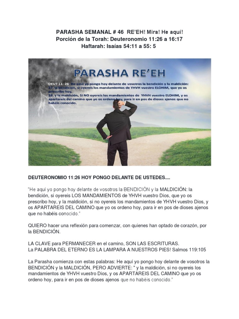 Parasha 47 RE'EH! He Aquí | PDF