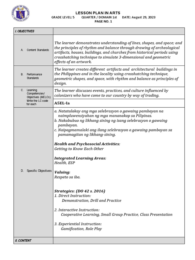 Selebrasyon sa Pilipinas: Grade 5 Arts | PDF | Learning | Cognitive Psychology