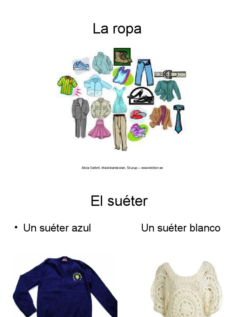 1 La Ropa Presentacion PowerPoint | PDF