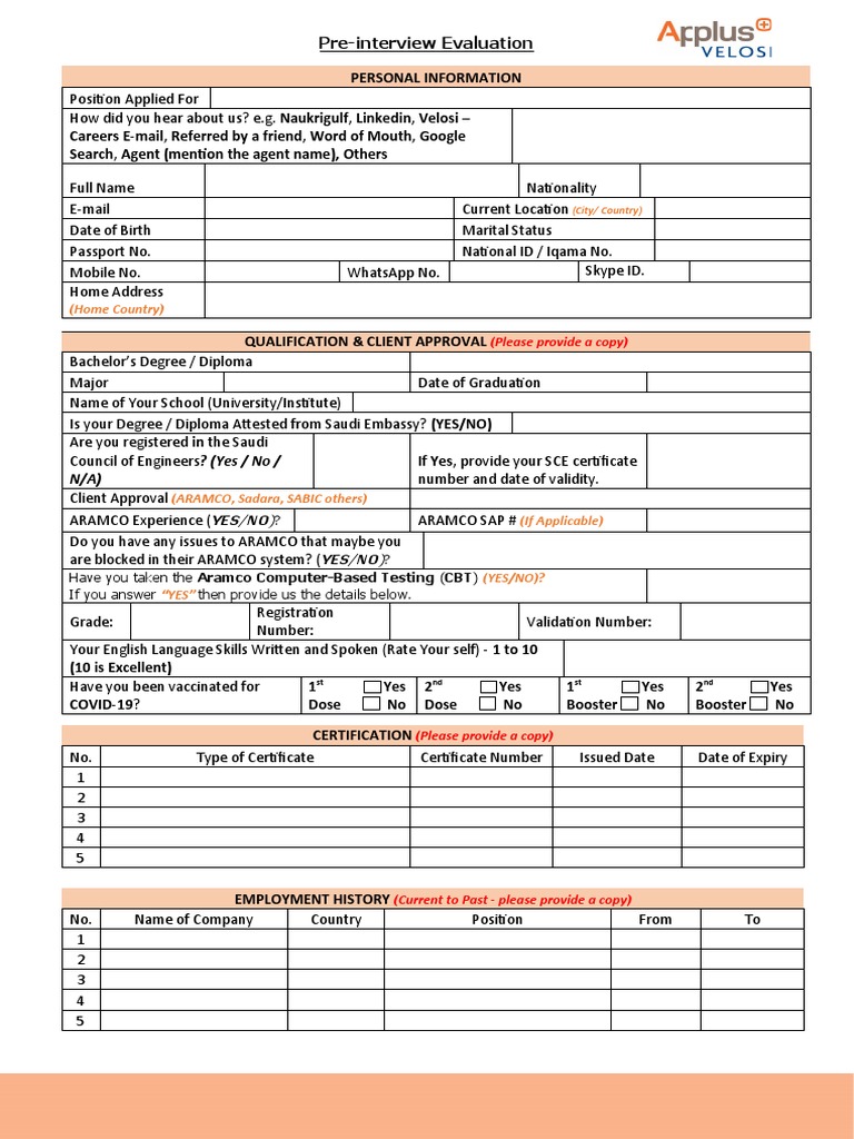 Pre-Interview Evaluation - (Revised 2022) - Expat | PDF | Diploma