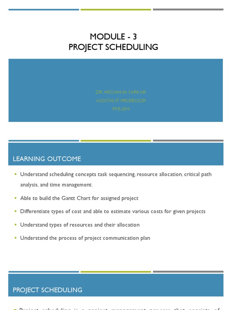 Module - 3 Project Scheduling | PDF | Project Management | Business