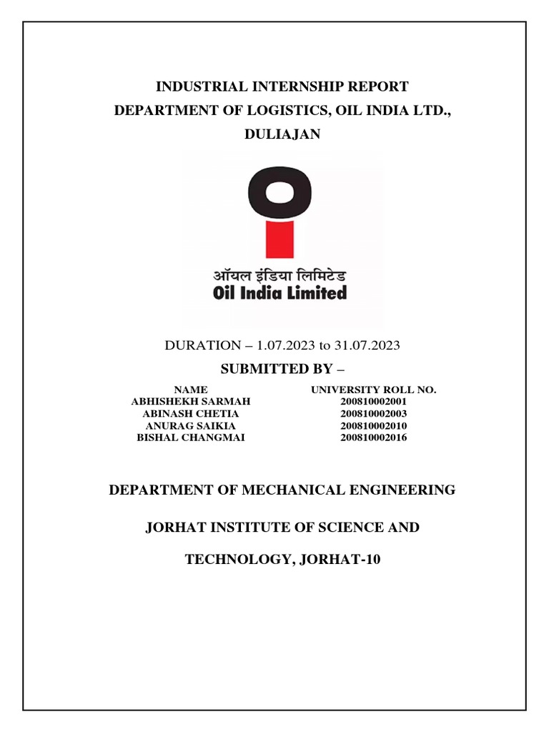 Logistics Internship Insights | PDF