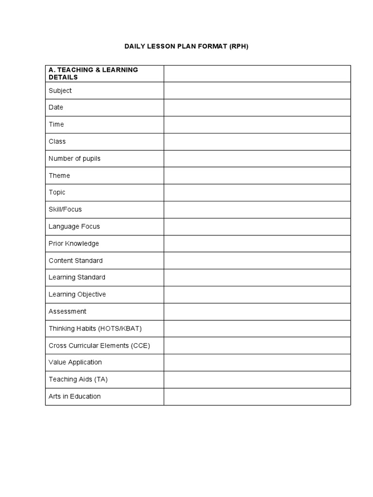 Format RPH | PDF | Educational Technology | Learning