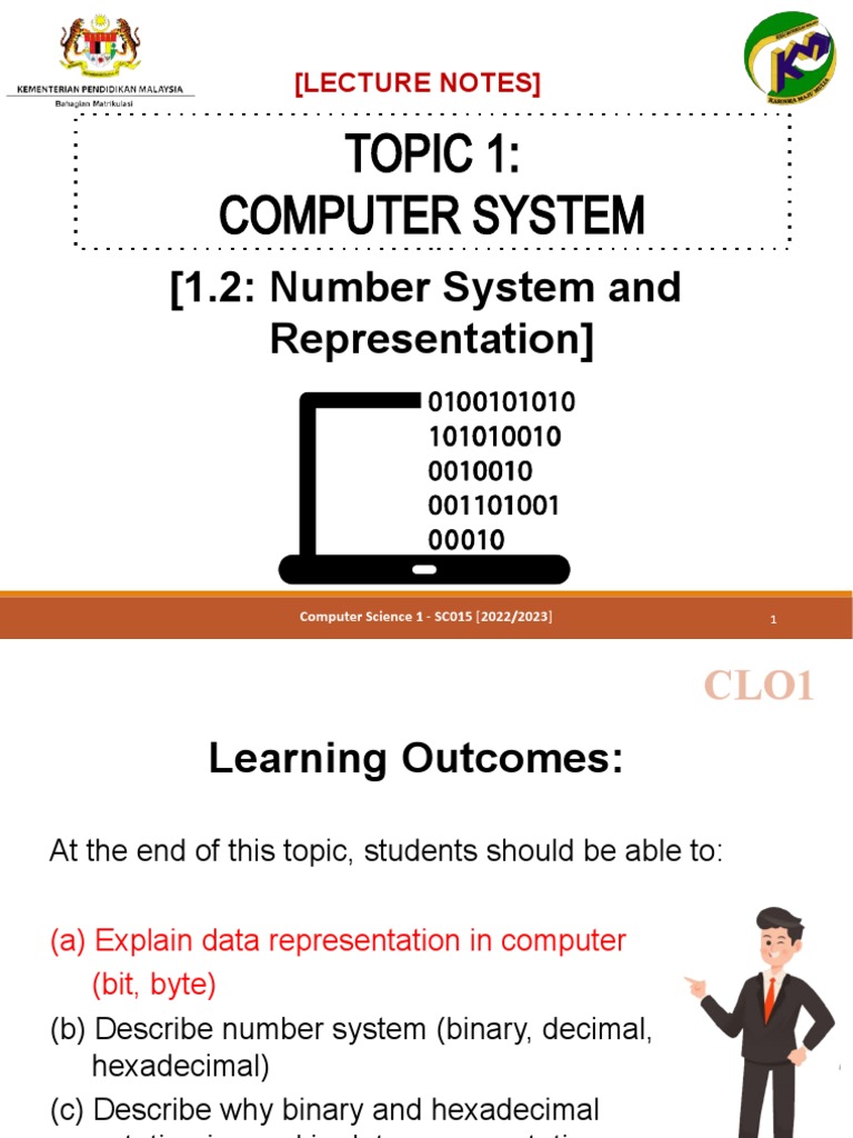 1.2 Number System and Representation - LECTURE 20222023 | PDF | Computers | Technology & Engineering