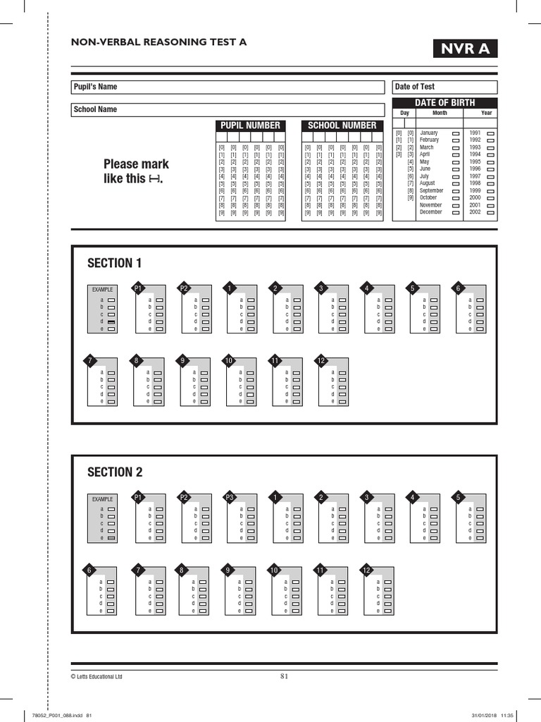 GL - NVR - PT - Test A | PDF
